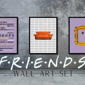 Printable Friends TV Show Wall Art Set of 3, Home Decor, Friends Poster ...