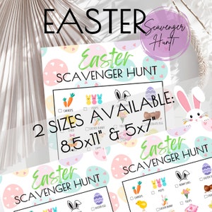 Easter Scavenger Hunt Printable for Kids, Easter Family Party Game ...