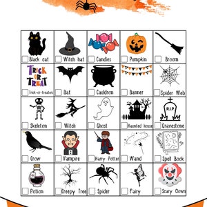 Printable Halloween Scavenger Hunt Activity Fall Scavenger - Etsy