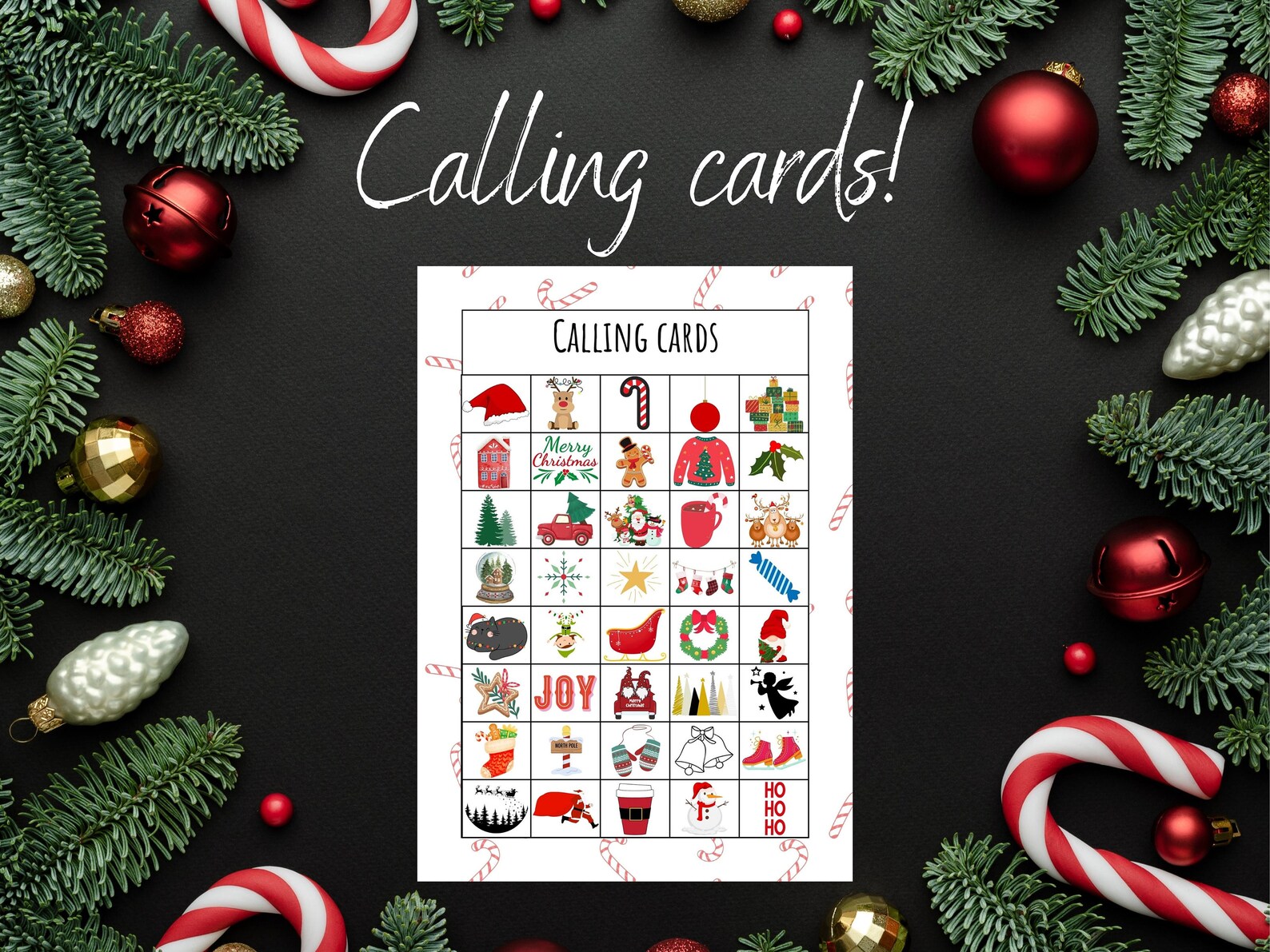 Printable Christmas Bingo Cards, 30 Cards, Party Favors, Holiday Party ...