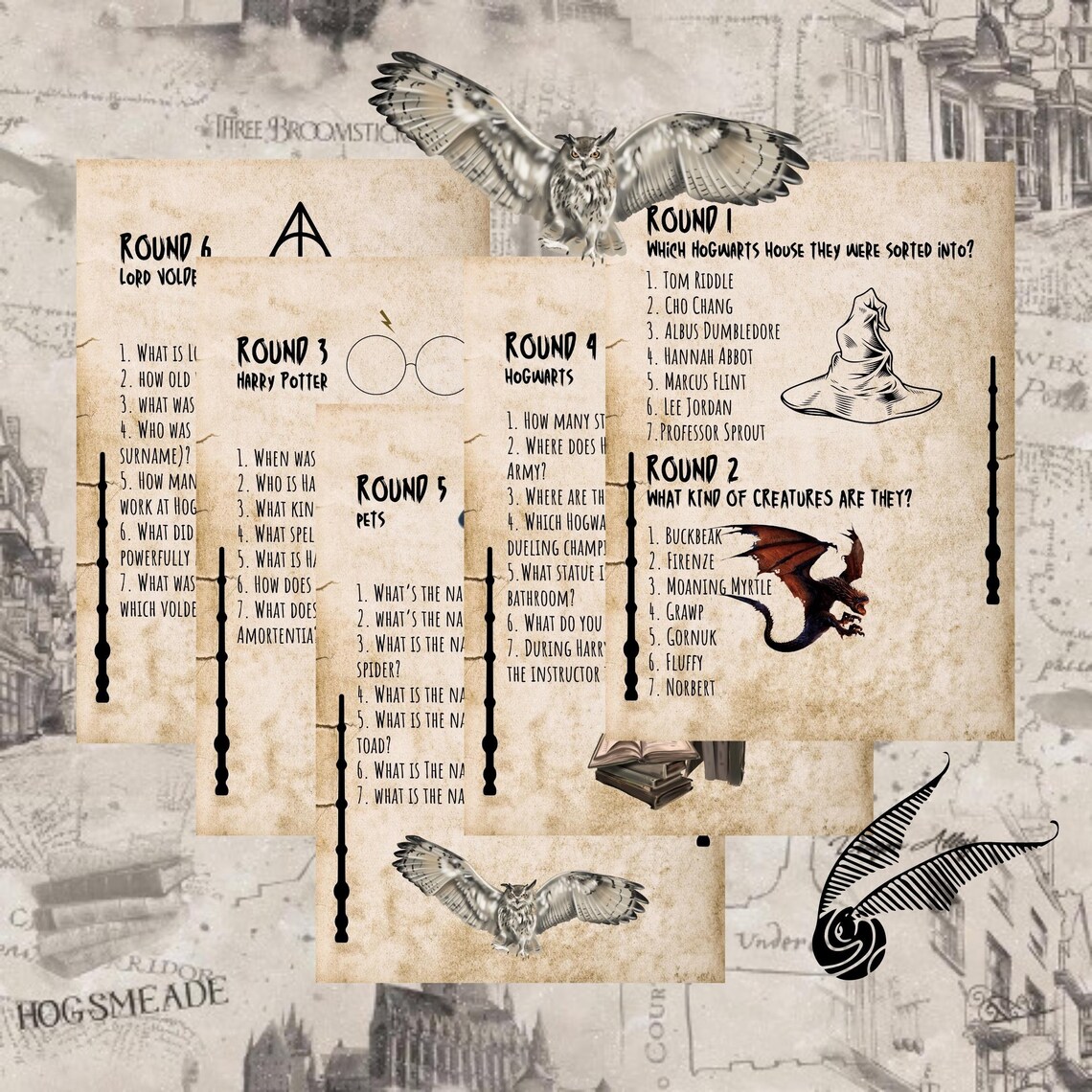 Wizarding World Printable Party Game, Magic Themed Party Activity Ideas ...