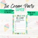 Ice Cream Party Game Bundle, Birthday Party Activities, Kids Activity ...