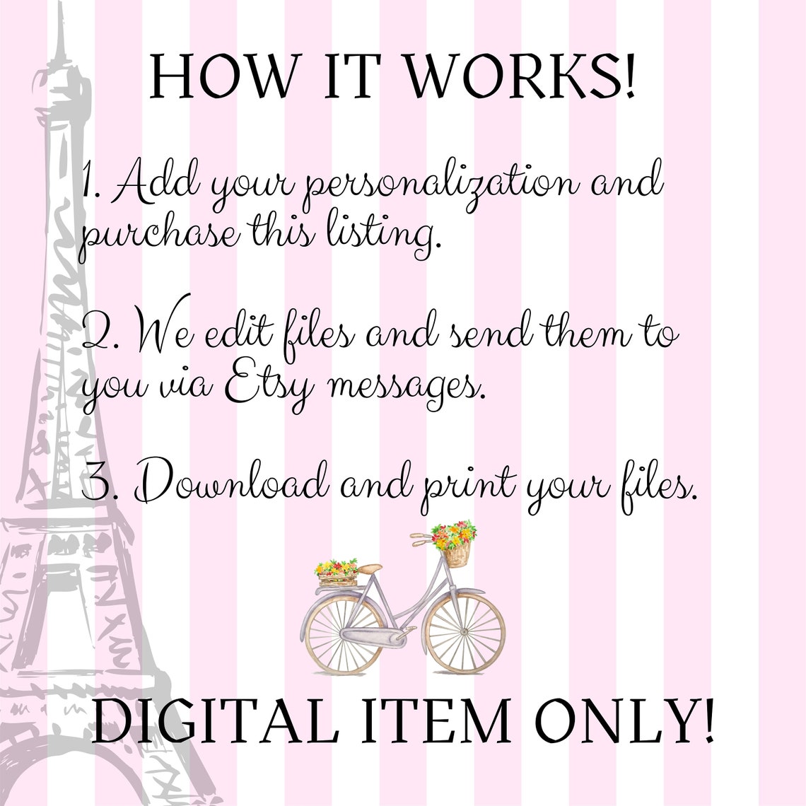Paris Birthday Party Invitation, Printable Springtime in Paris Party ...