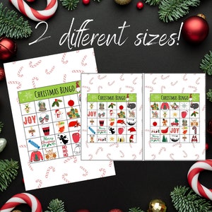 Printable Christmas Bingo Cards, 30 Cards, Party Favors, Holiday Party ...