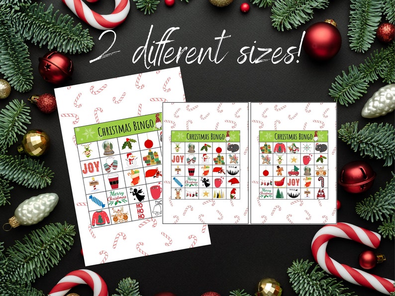 Printable Christmas Bingo Cards, 30 Cards, Party Favors, Holiday Party ...