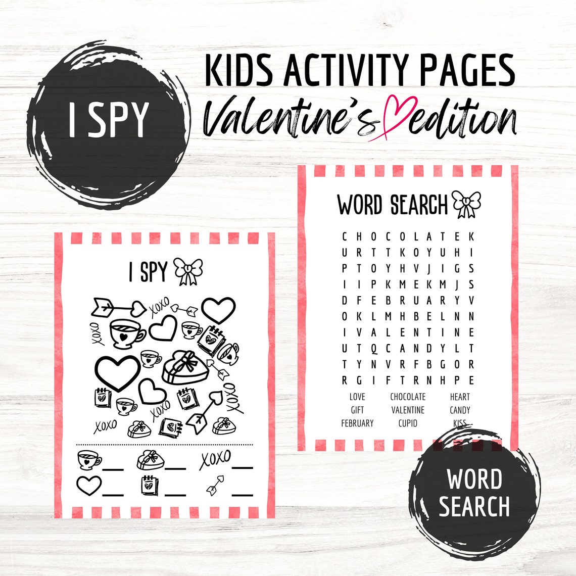 Valentine's Day Activity Pages for Kids, Valentine's Theme Party Games ...