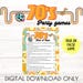 70s Theme Party Games Bundle, Printable 70s Disco Birthday Party ...