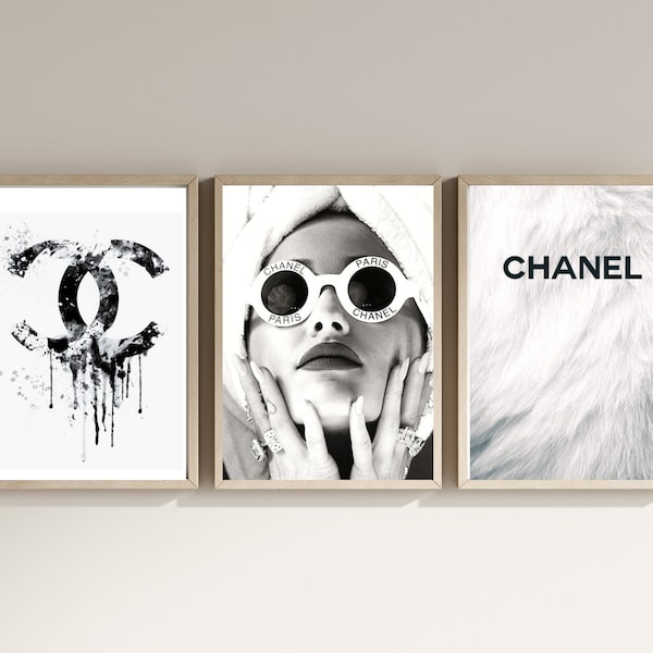 Chanel Wall Art Set of 3 - Etsy