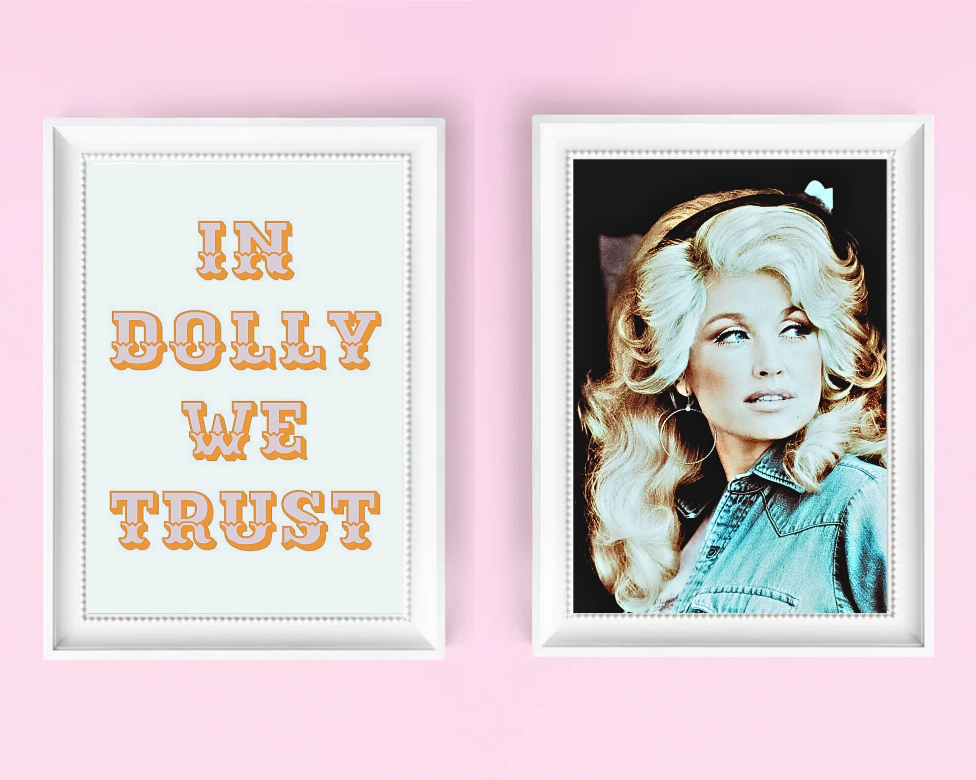 Dolly Inspired Digital Wall Art. Printable Wall Art. Trendy Preppy Wall ...