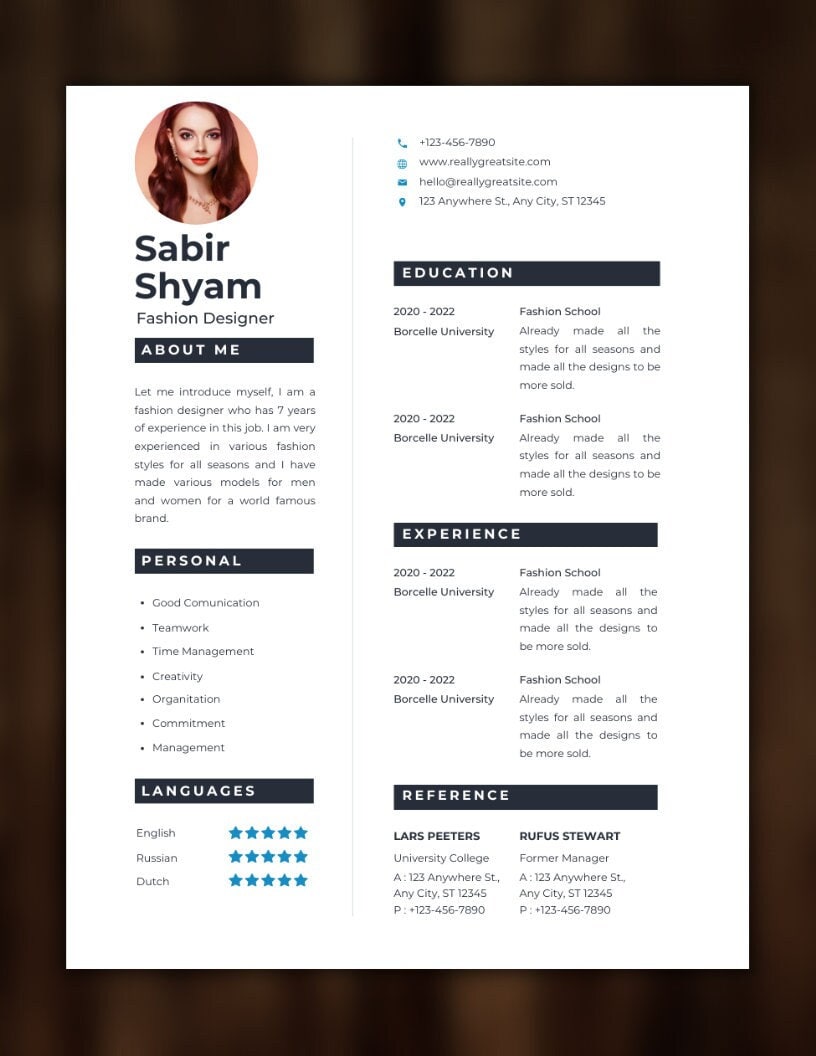 Editable Professional Resume Template Microsoft Word or Canva Link ...