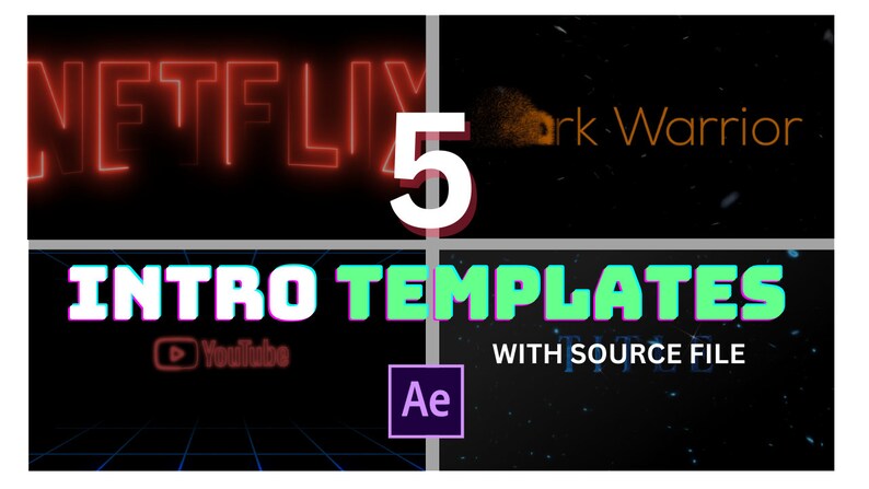 Adobe After Effects Intro Template Bundle INTRO OUTRO Cinematic Tiktok ...