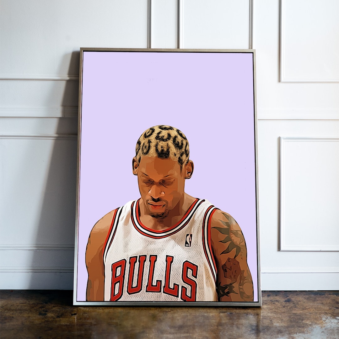 Dennis Rodman Poster Basketball Art Basketball Poster NBA - Etsy