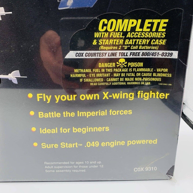 Vintage 1997 Star Wars Cox X-wing Control Line Fighter Factory Sealed ...