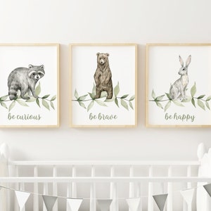 Woodland Animals - Set of 6, Nursery Wall Art Prints, 6 Animal Prints ...