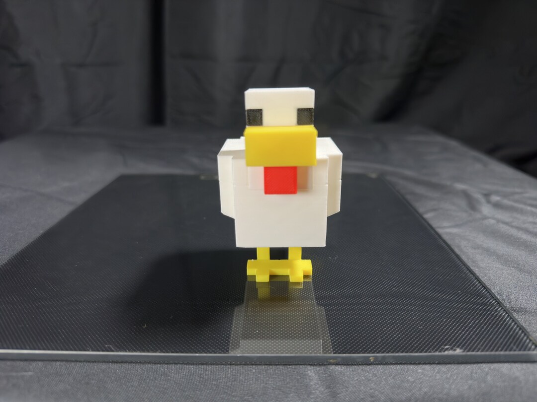 Minecraft Chicken With Retractable Legs 3D Printed Blocky - Etsy UK
