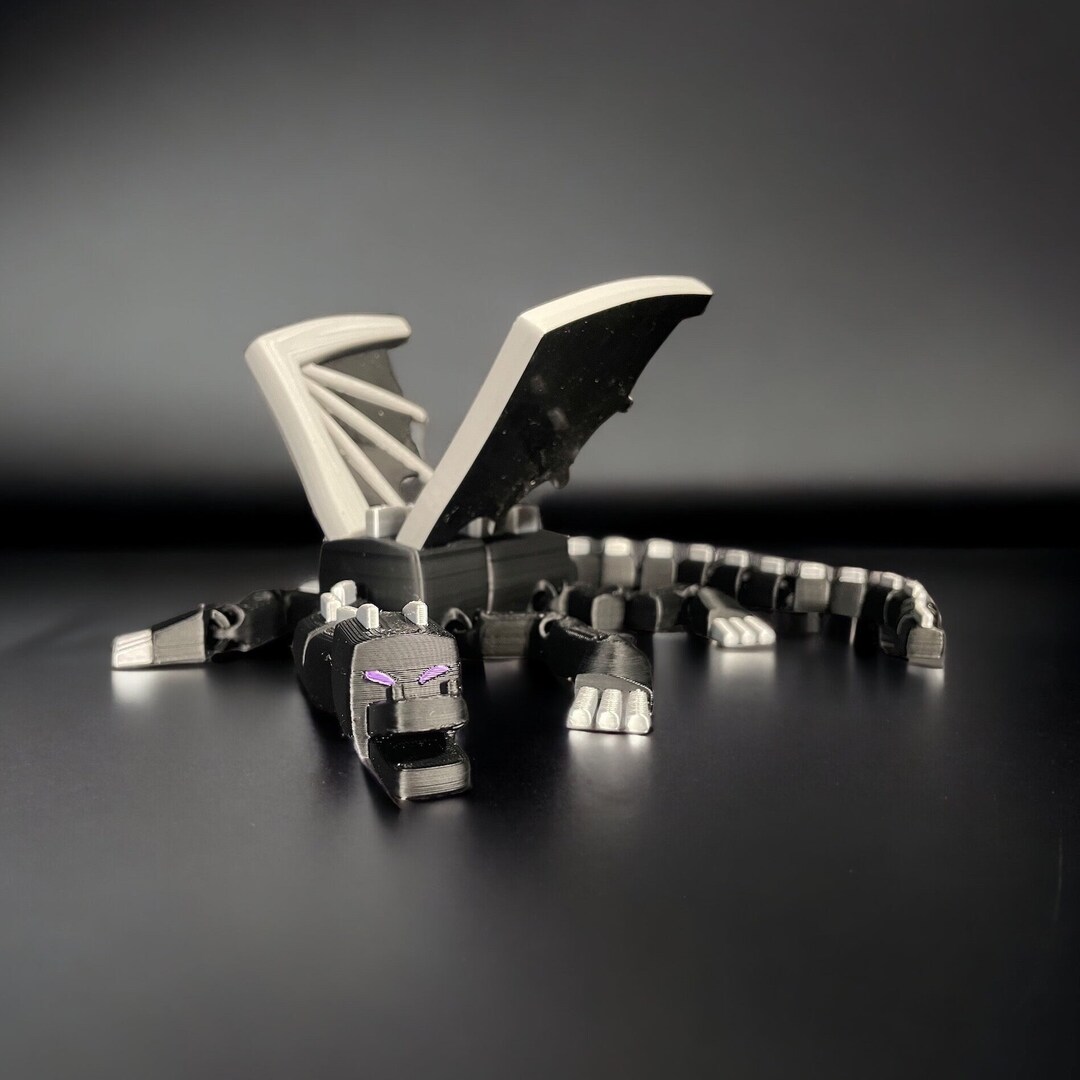 Minecraft Ender Dragon 3D Printed Articulated Movable Joints Video Game ...