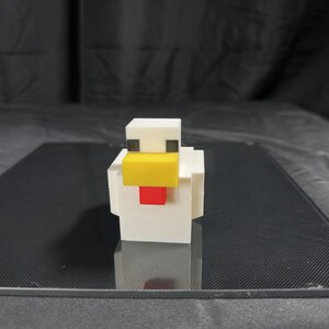 Minecraft Chicken With Retractable Legs 3D Printed Blocky Pixelated ...