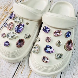 21pcs Shiny Rhinestone Shoe Charm Set,girlish Bling Shoe Buckle ...