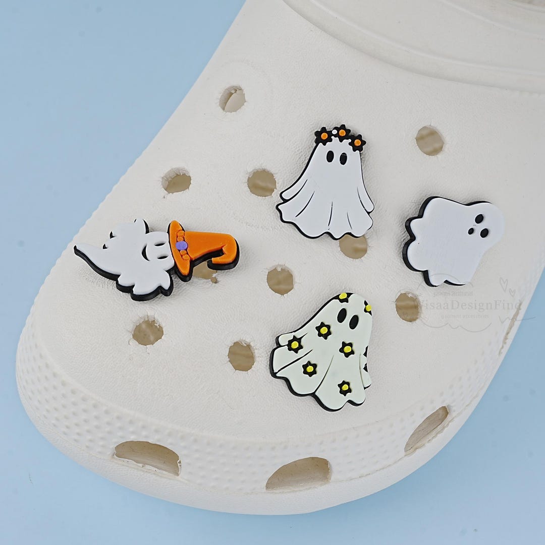 Ghosts Themed Shoe Charms,spooky Ghost 3D Printed Shoe Charm,floral ...