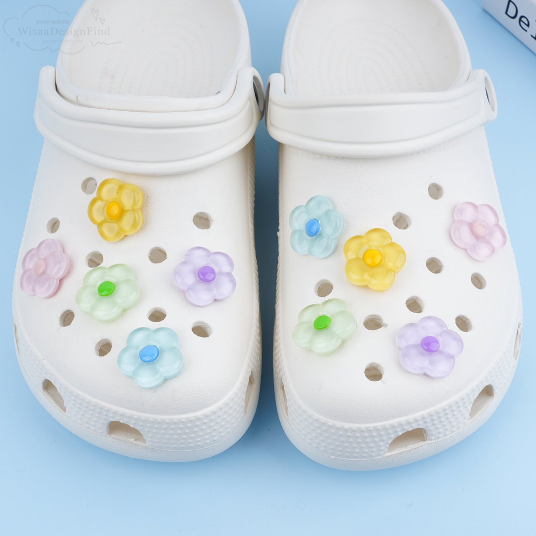Colorful Translucent Flower Shoe Buckles,cherry Blossom Shoe Charms ...