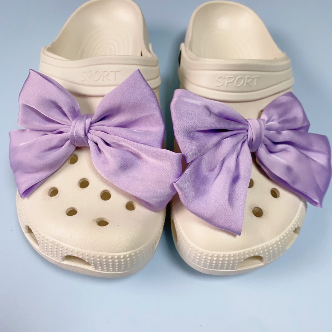 2pcs Bows Shoe Charm,girlish Bowknot Shoe Charm,bowties Shoe Buckle Set ...