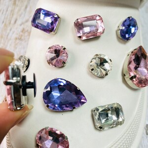 21pcs Shiny Rhinestone Shoe Charm Set,girlish Bling Shoe Buckle ...