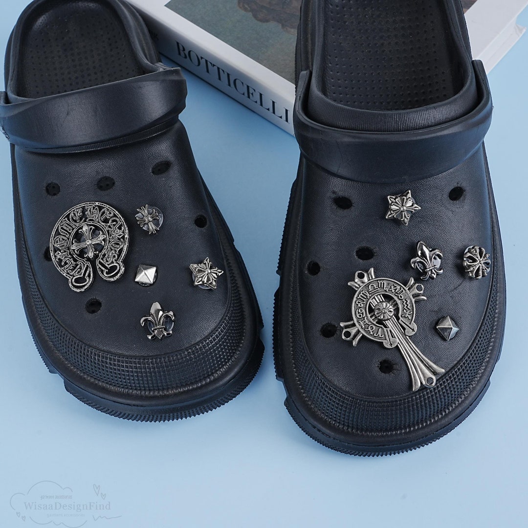 10pcs Metal Cross Star Shoe Charms Set,punk Style Shoe Decor,shoes ...