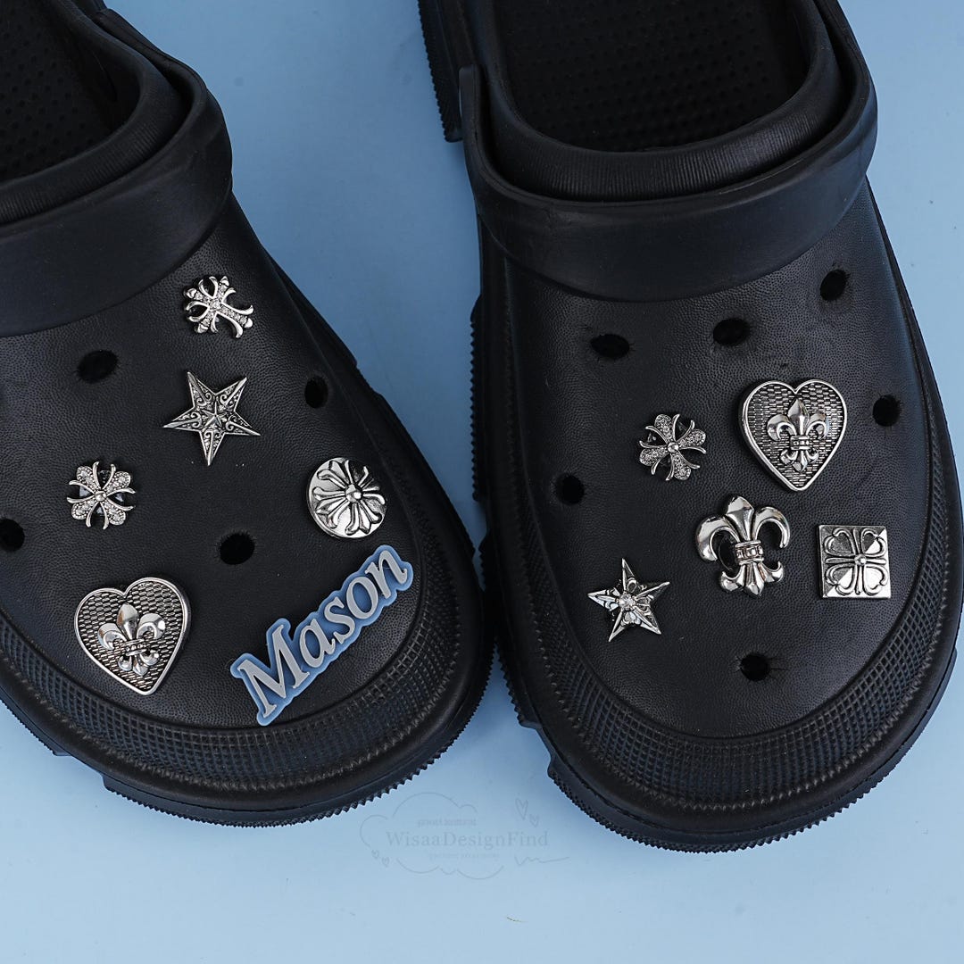 Punk Metal Star Cross Shoe Charms Set,punk Style Shoe Decor,shoe Buckle ...