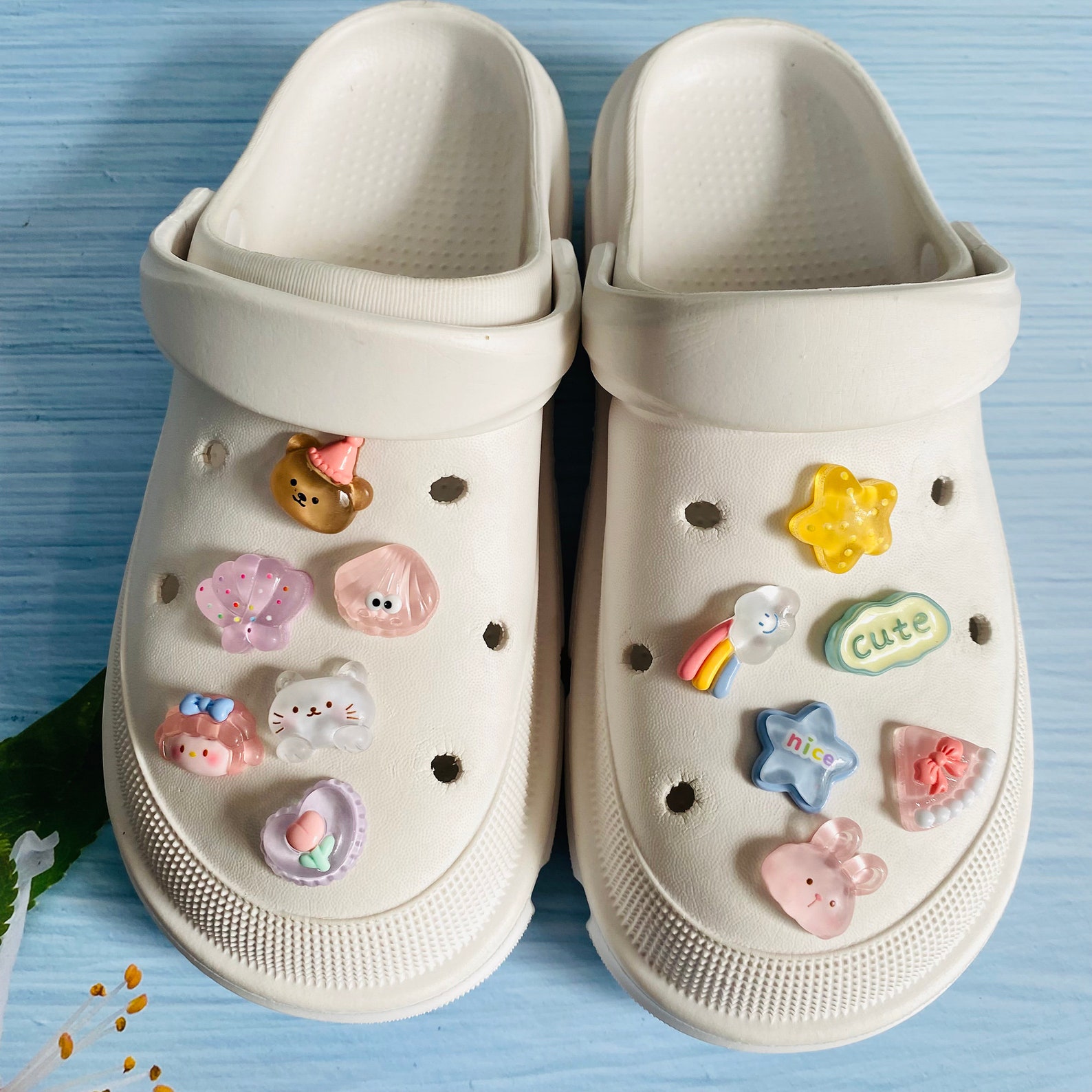 12pcs Cute Cartoon Shoe Charms Setpink Bunny Shoe - Etsy