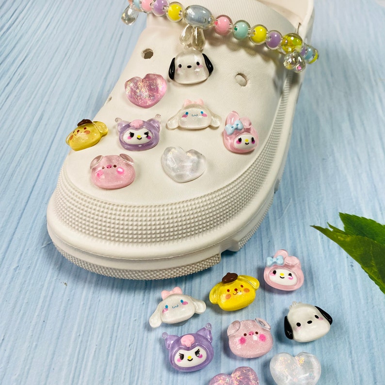 Cute Cartoon Shoe Buckles Set With Chaincrystal Animal Shoe - Etsy