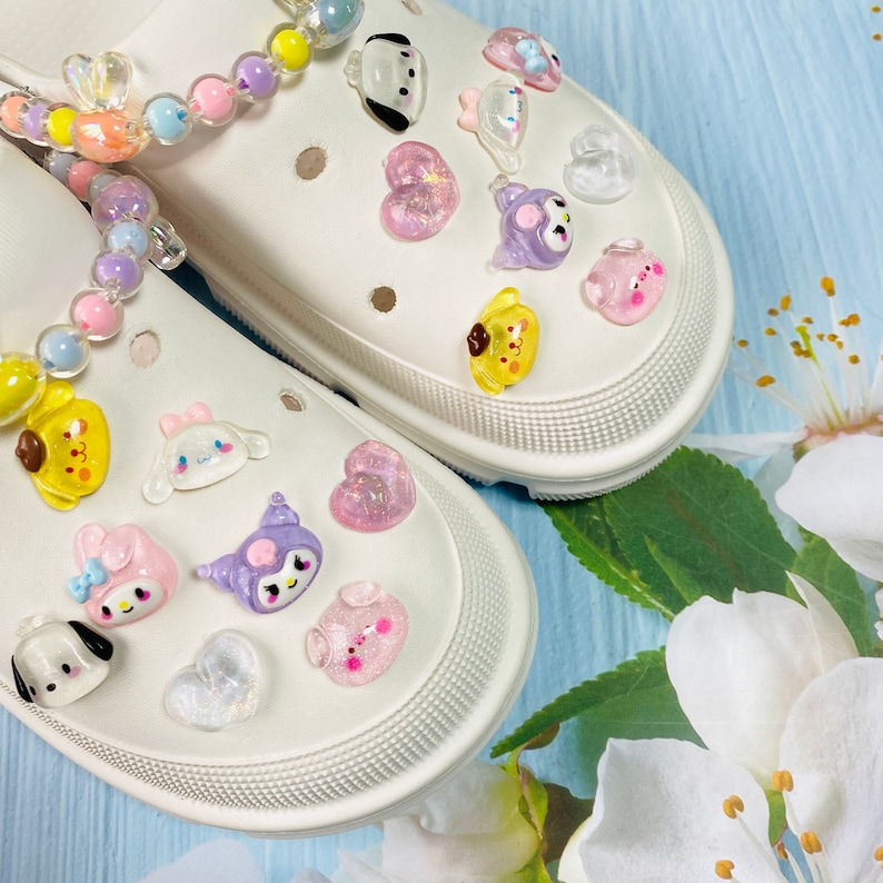 Cute Cartoon Shoe Buckles Set With Chaincrystal Animal Shoe - Etsy