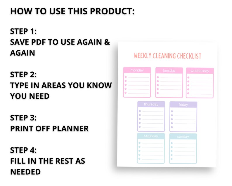 Ultimate Cleaning Planner - Etsy