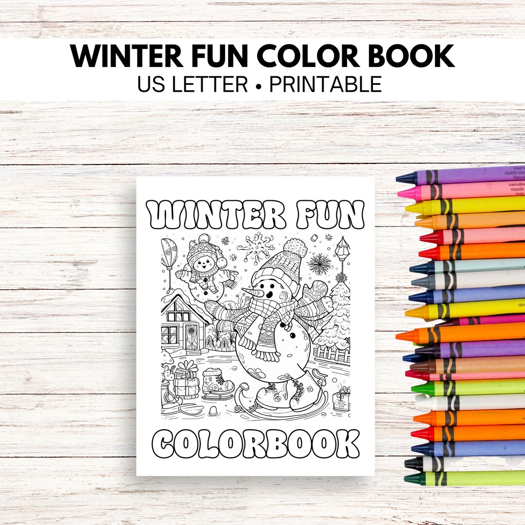 Winter Fun Color Book - Etsy