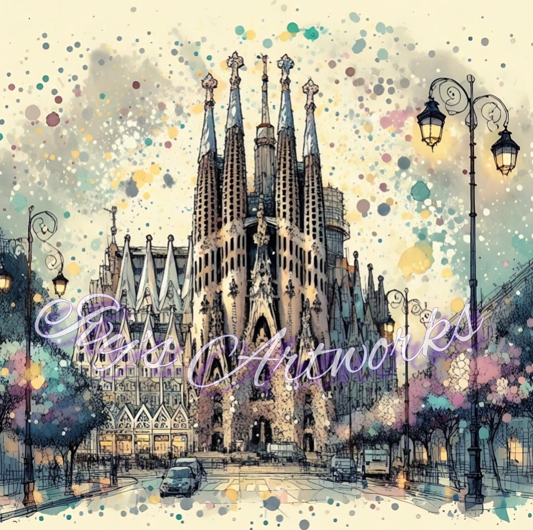 Sagrada Familia DIGITAL DOWNLOAD, Sights, Barcelona, Spain, Travel ...