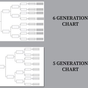Family Tree Template 5 Generation, Family Tree Chart, Printable and ...