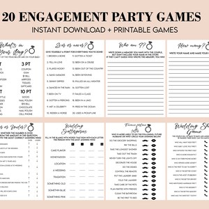 Engagement Party Games Bundle, Printable Engagement Games, Proposal ...