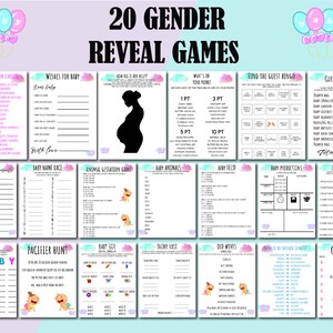 Gender Reveal Party Games Printable Gender Reveal Activities - Etsy Canada