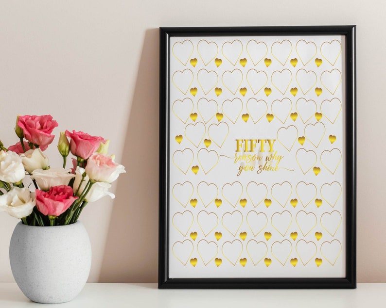 50 Things We Love About You Printable Poster 50th Birthday - Etsy