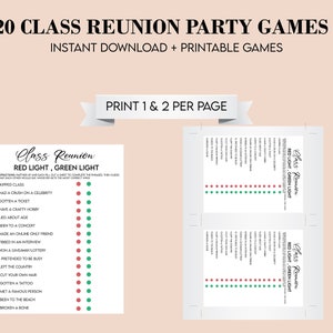 Class Reunion Games Bundle, High School Reunion Games, Reunion Ideas ...