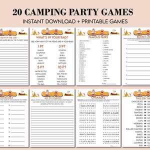 Camping Games Bundle, Camping Games Kids Adults, Campfire Games ...