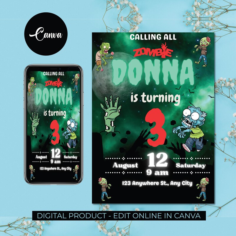 Zombie Invitation - Etsy