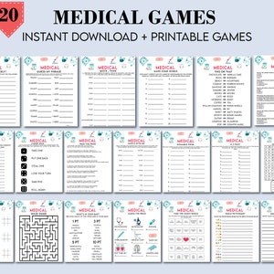 Medical Games, Med School Games, Nursing Printable Games, Doctor Games ...