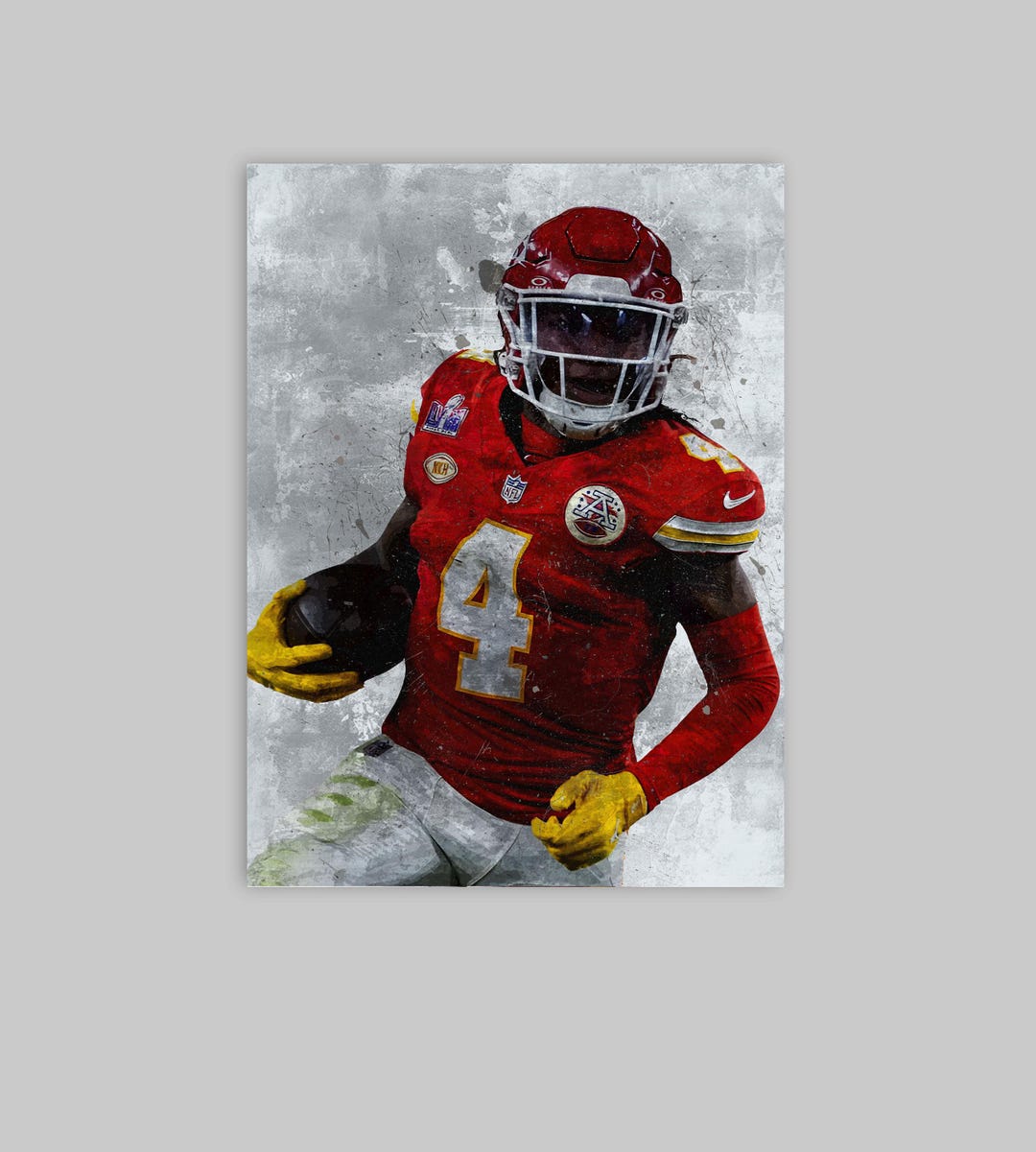 Jerry Rice Poster, Kansas City Chiefs Canvas Art, NFL Wall Decor, Rice ...