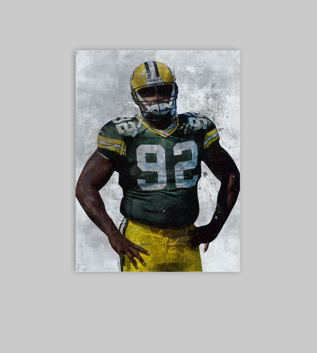 Reggie White Poster, Green Bay Packers Canvas Art, NFL Wall Decor ...