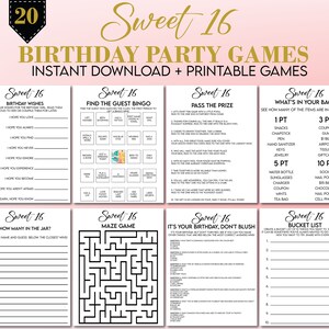 Sweet 16 Party Games, Sweet 16 Games, Sweet Sixteen Games, 16th ...