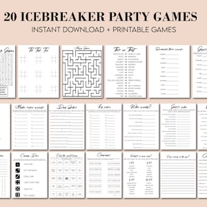 Icebreaker Party Games, Ice Breaker Games Bundle, Ice Breaker Questions ...