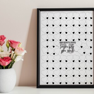 75 Things We Love About You Printable Poster, 75th Birthday Printable ...