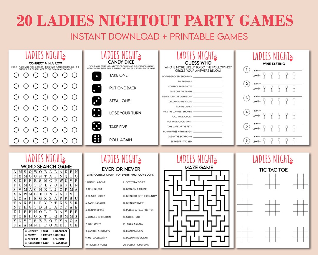 Ladies Night Games, Ladies Night Out Games, Ladies Night Party Games ...