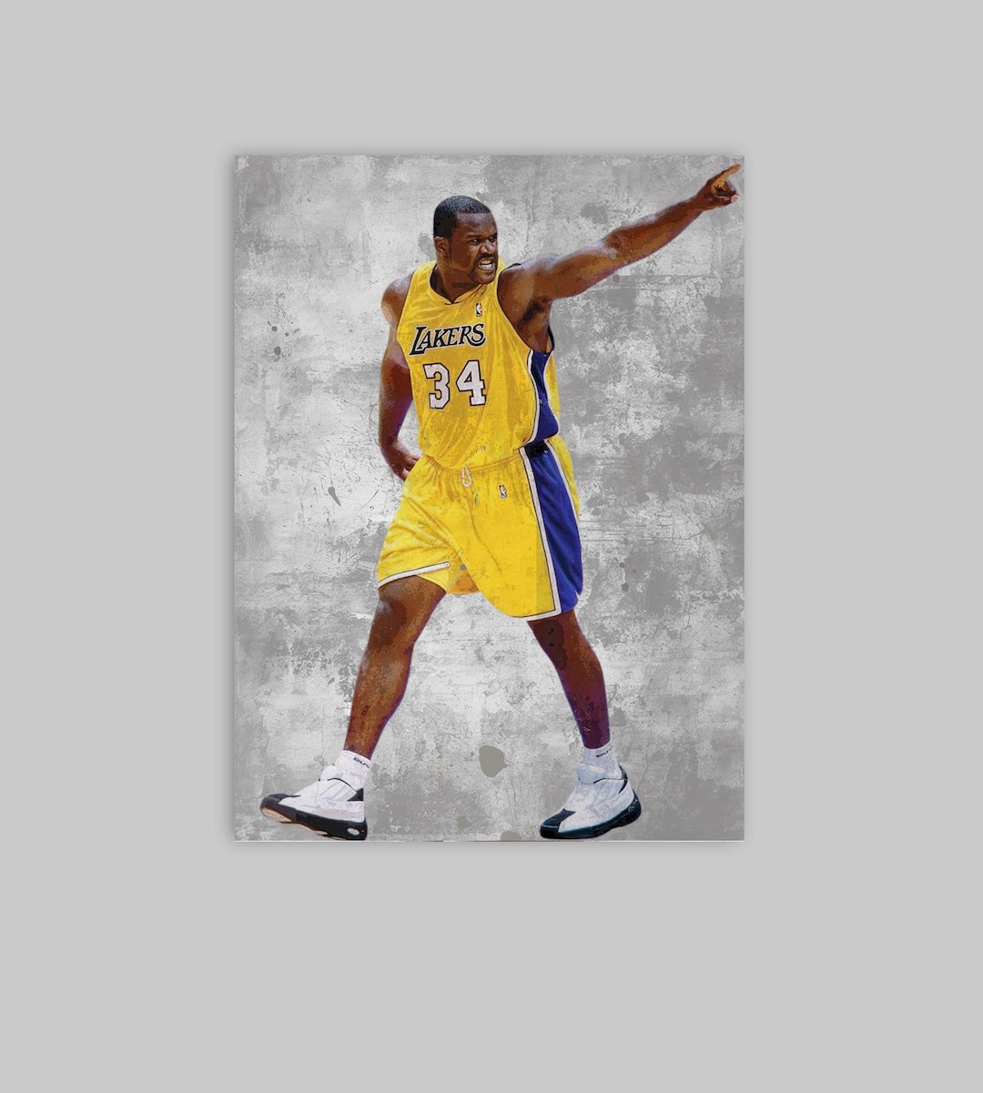 Shaquille O'neal Poster, Los Angeles Lakers Canvas Print, NBA Dominance ...