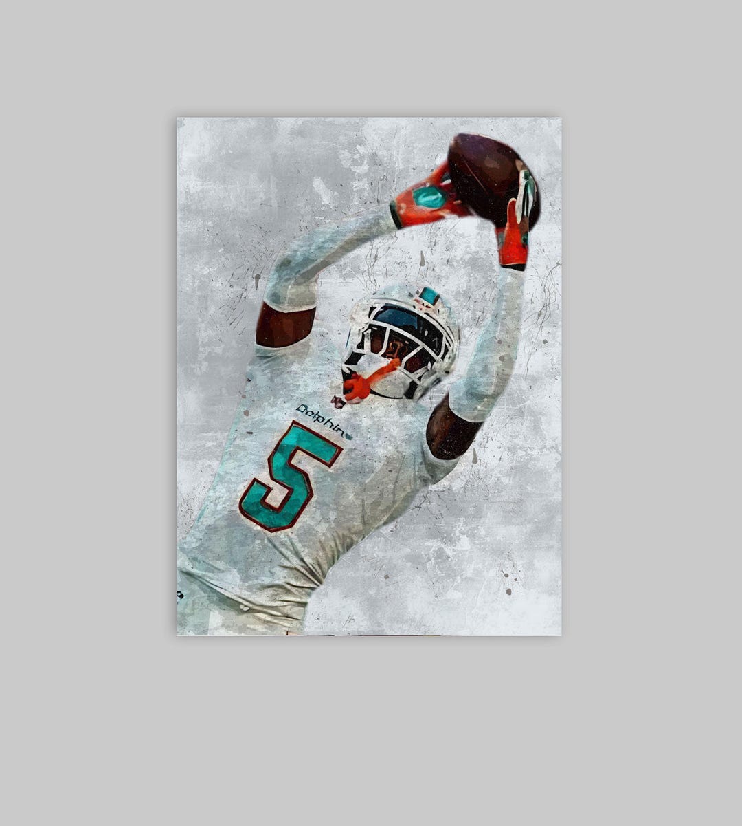 Jalen Ramsey Poster, Miami Dolphins Canvas Print, NFL Wall Art, Ramsey ...